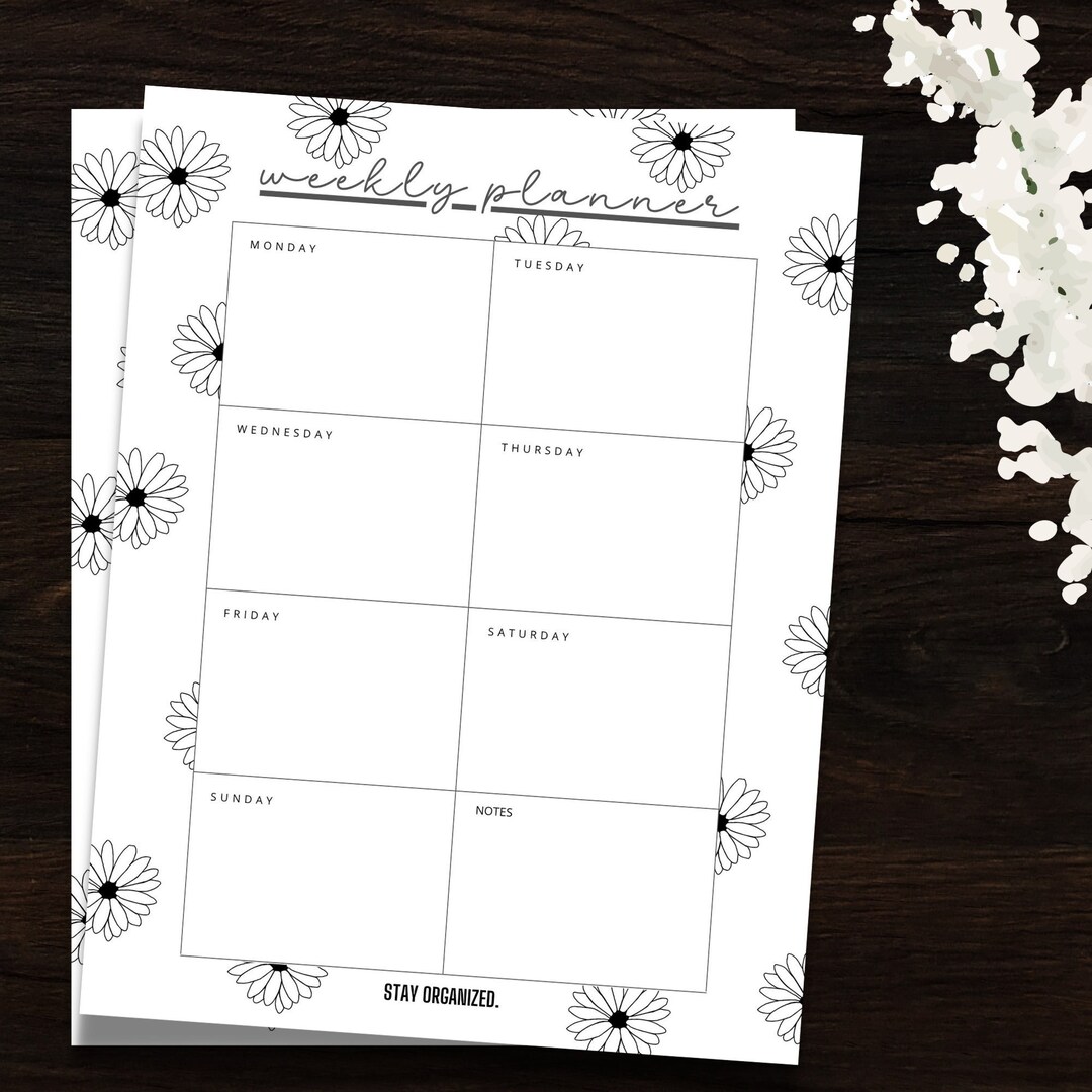 Weekly Organizer, Weekly Schedule, Weekly Planner Printable to Do List ...