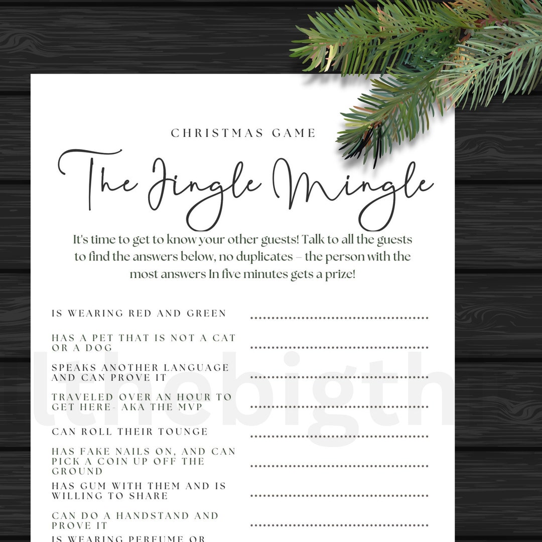 Adult Christmas Party Game, Party Game, Digital Download, Printable ...