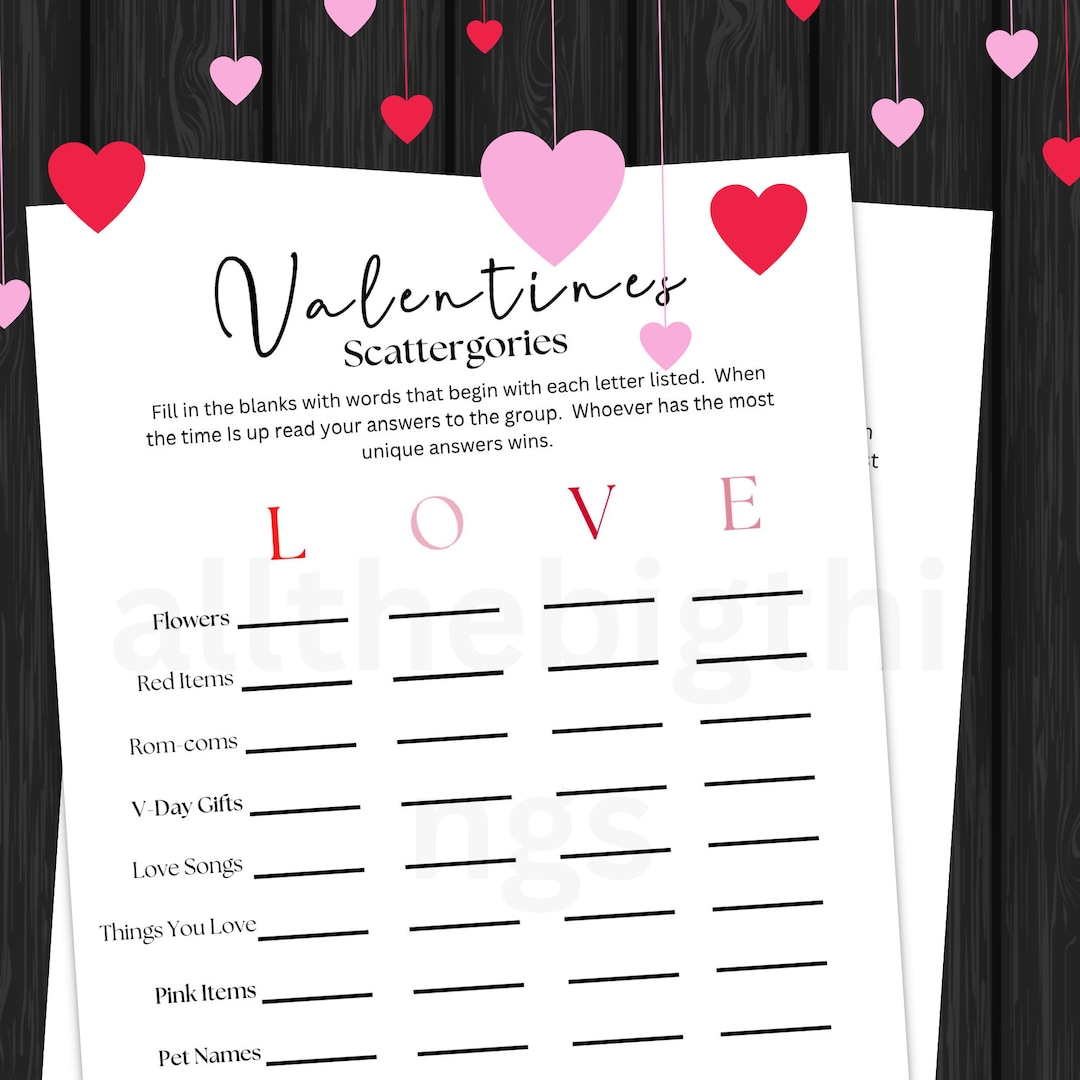 Fun Valentine's Day Printable Party Games | Galentine's Day | Valentine ...