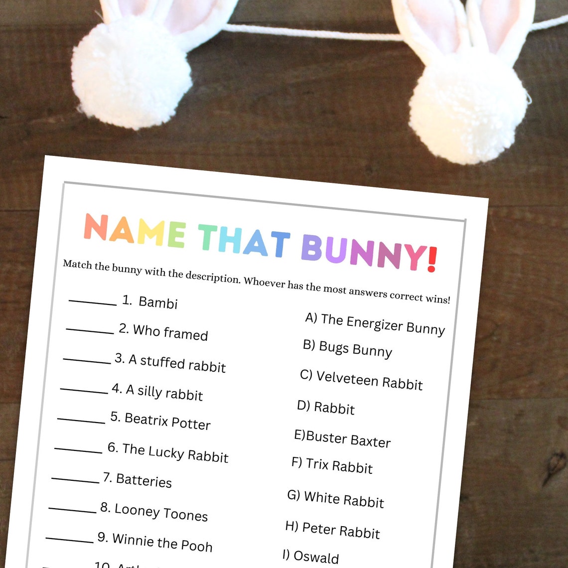 Famous Bunny Game | Funny Easter Games | Easter Games | Easter Games ...