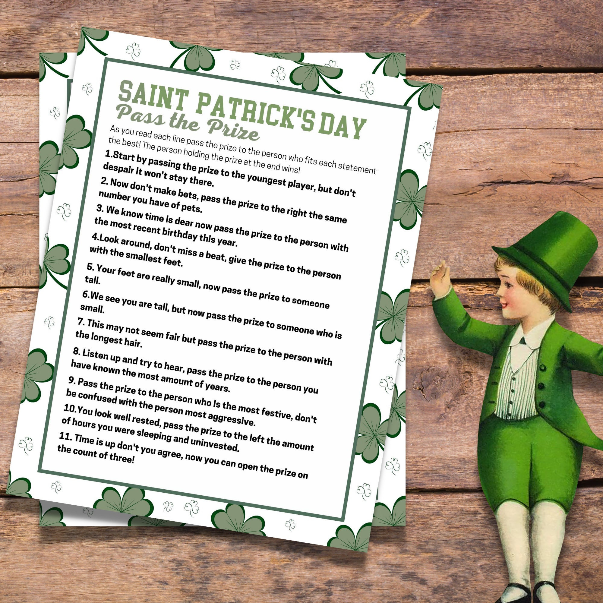 St. Patrick's Left Right Game | Pass the Prize | St Patrick's Day Games ...
