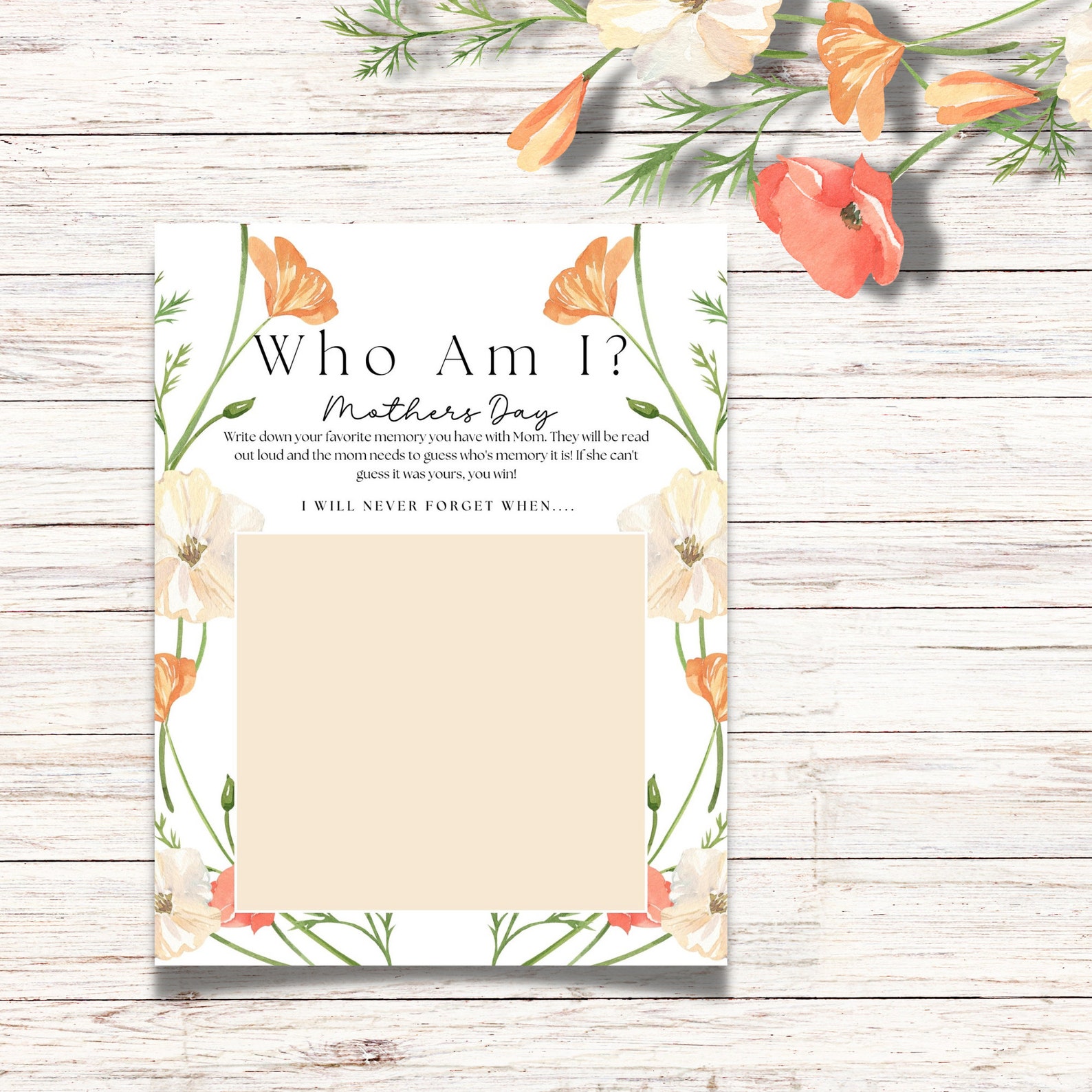 Printable Mother's Day Games Bundle, Mother's Day Quiz, Family Brunch ...