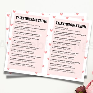Valentines Day Trivia Game, Valentine Day Party Game for Kids ...