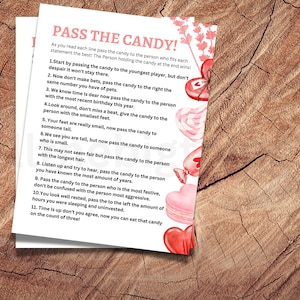 Valentine's Day Pass the Candy | Valentine's Party Games | Valentines ...