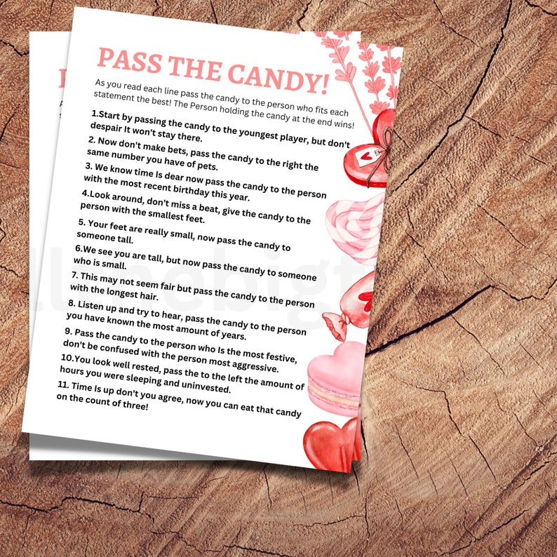 Valentine's Day Pass the Candy | Valentine's Party Games | Valentines ...