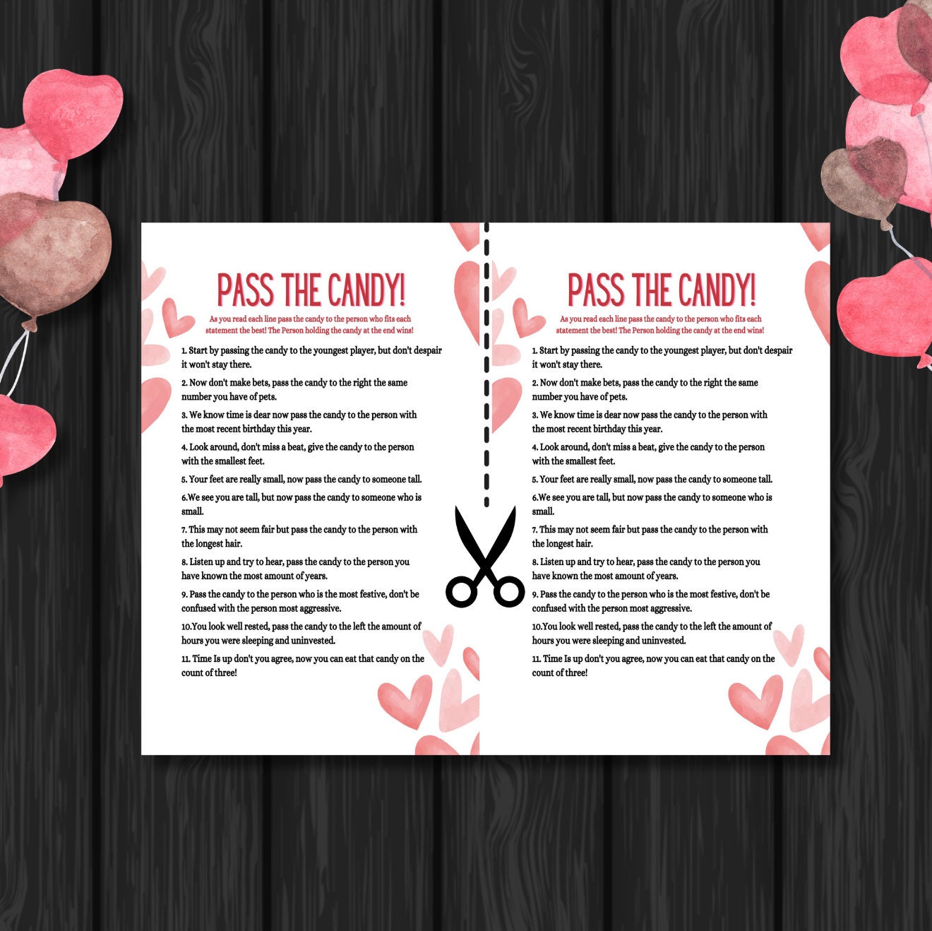 Valentine's Day Pass the Candy | Valentine's Party Games | Valentines ...