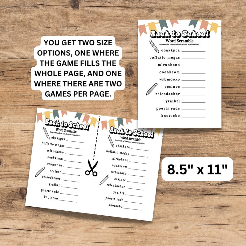 School Games, Back to School Games, Classroom Games, School Game, Back ...