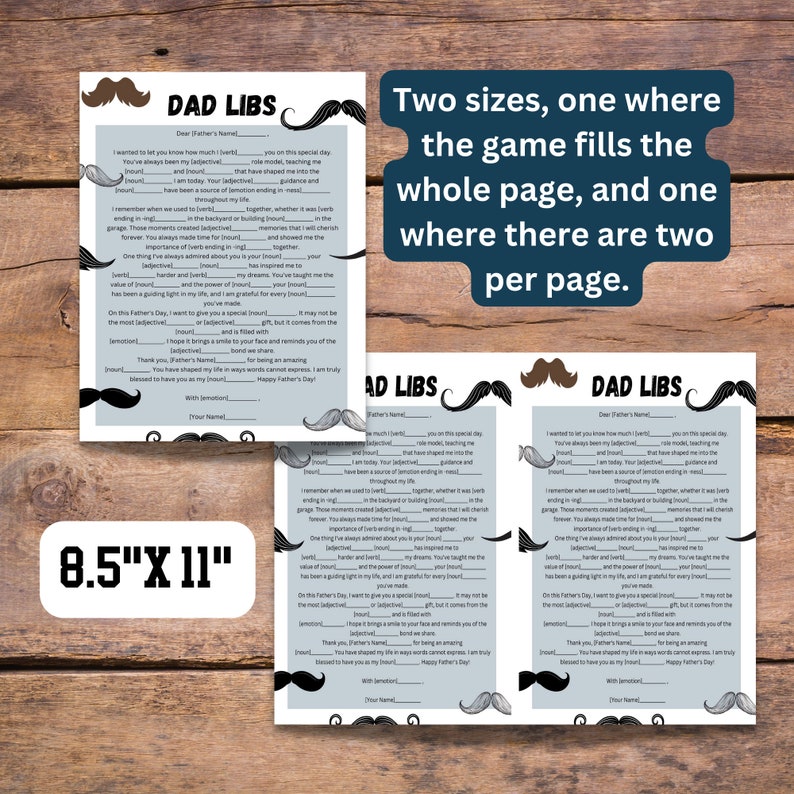 Father's Day Game, Father's Day Gift, Dad Libs Activity! Cool Dad ...