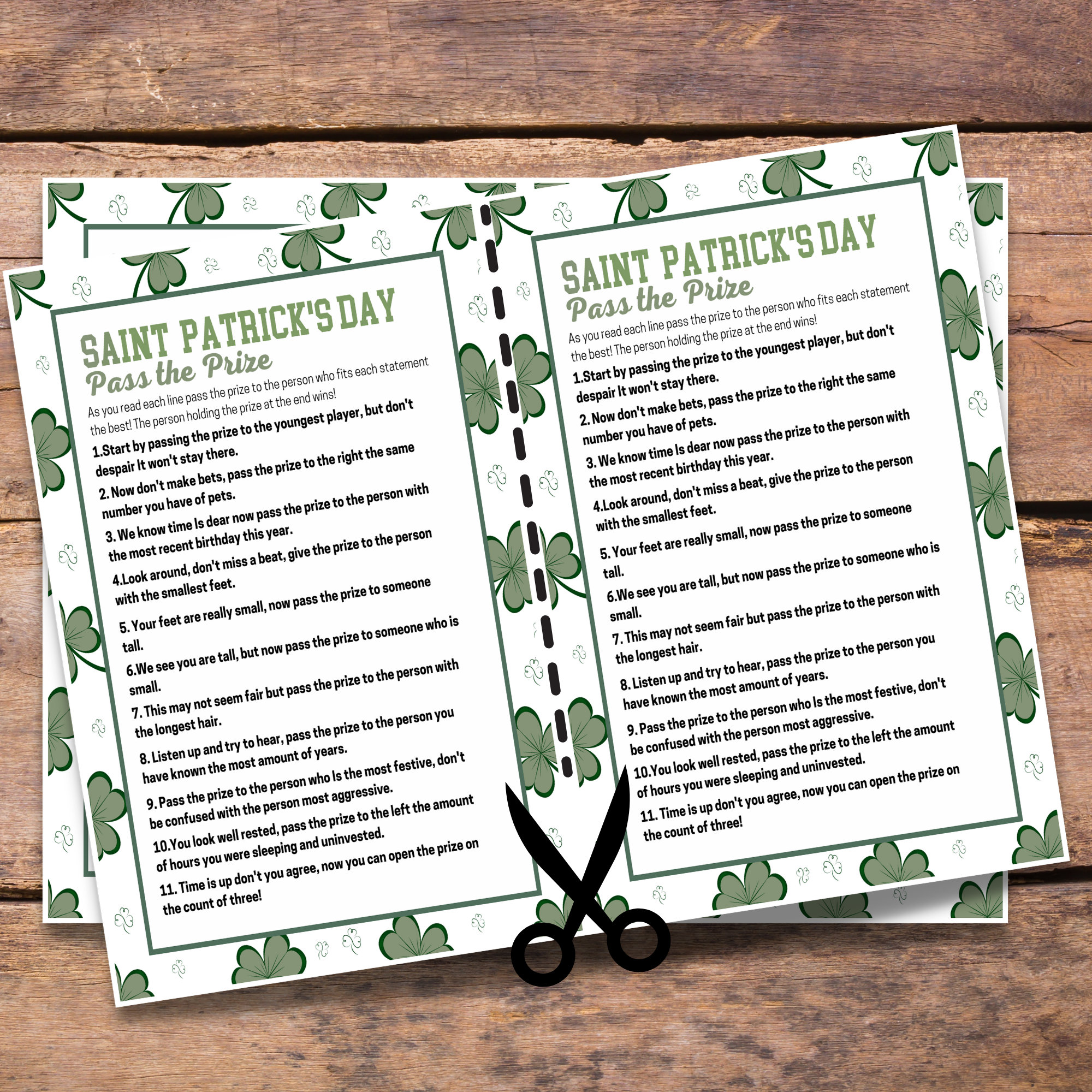 St. Patrick's Left Right Game | Pass the Prize | St Patrick's Day Games ...