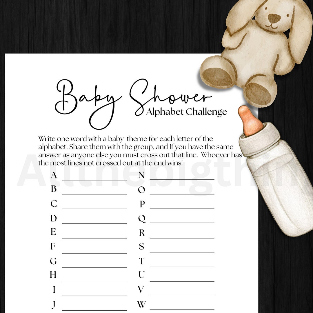 Baby Item ABC Game - Printable Alphabet Timed Game - Gender Neutral ...