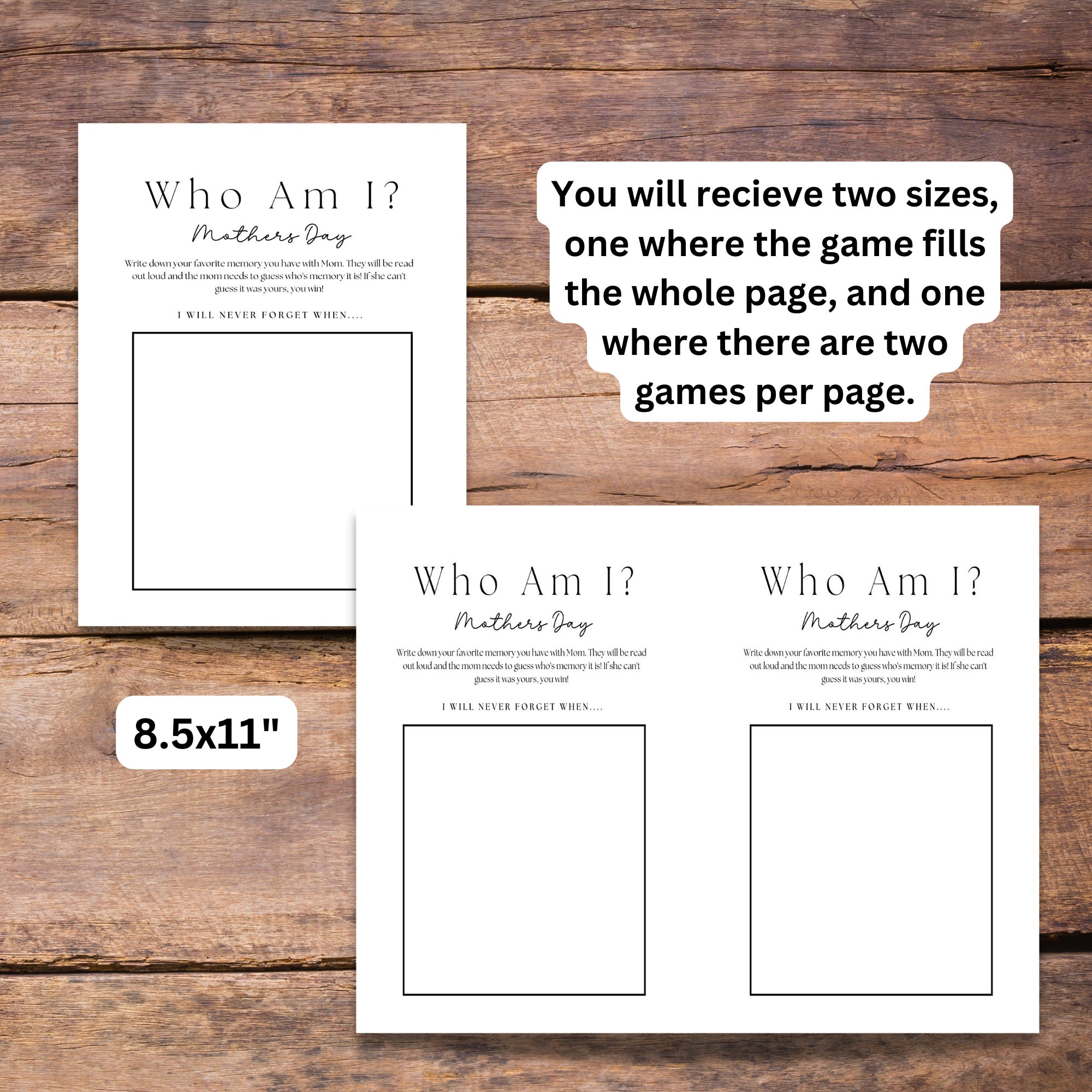 Mother's Day Trivia Quiz | Who Am I | Mother Day Memory Game ...