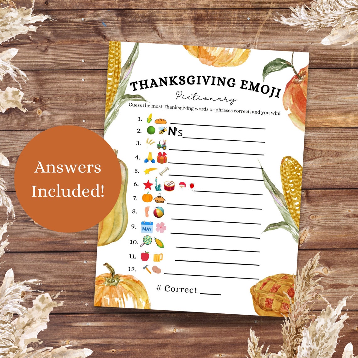 Thanksgiving Games Bundle, Printable Games, Dinner Party Games ...