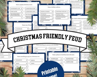 Christmas Friendly Feud Game, Holiday Party Game, Printable Game Adults ...