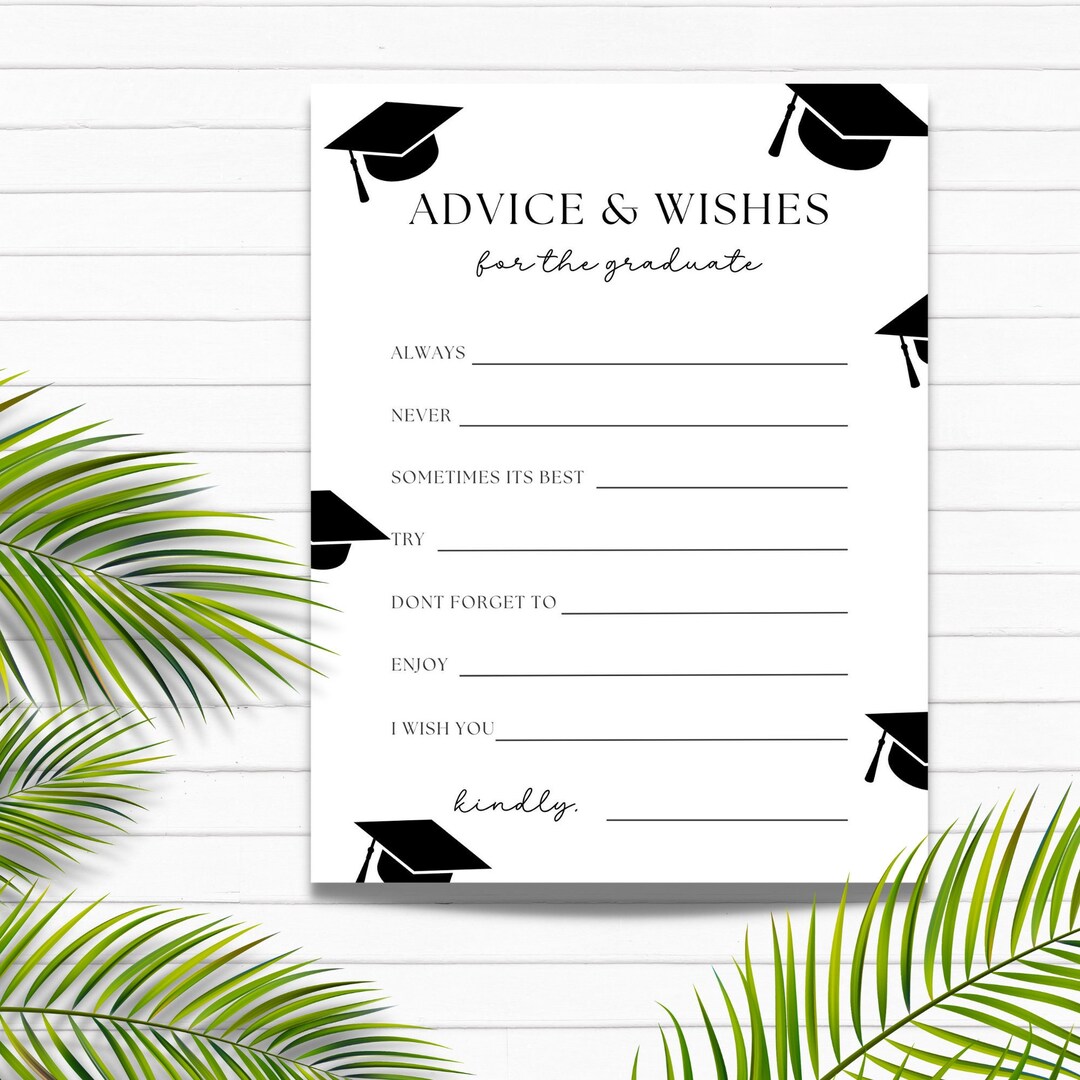 Advice Cards and Well Wishes for the Graduate | 2023 Graduation Party ...