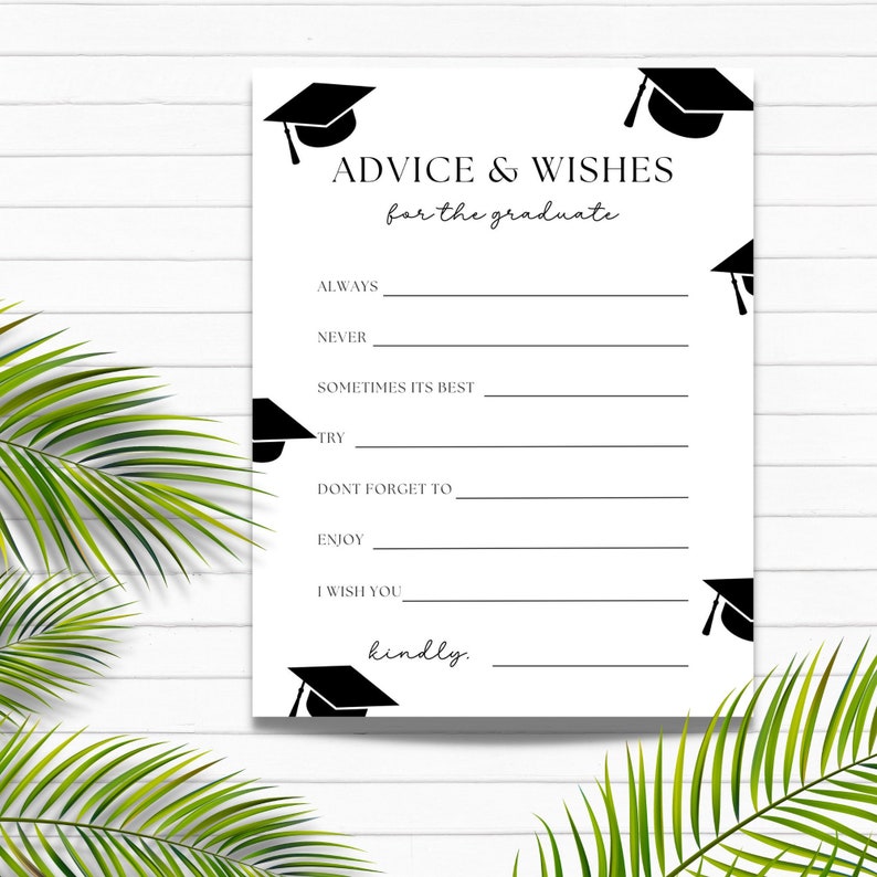Advice Cards and Well Wishes for the Graduate | 2023 Graduation Party ...