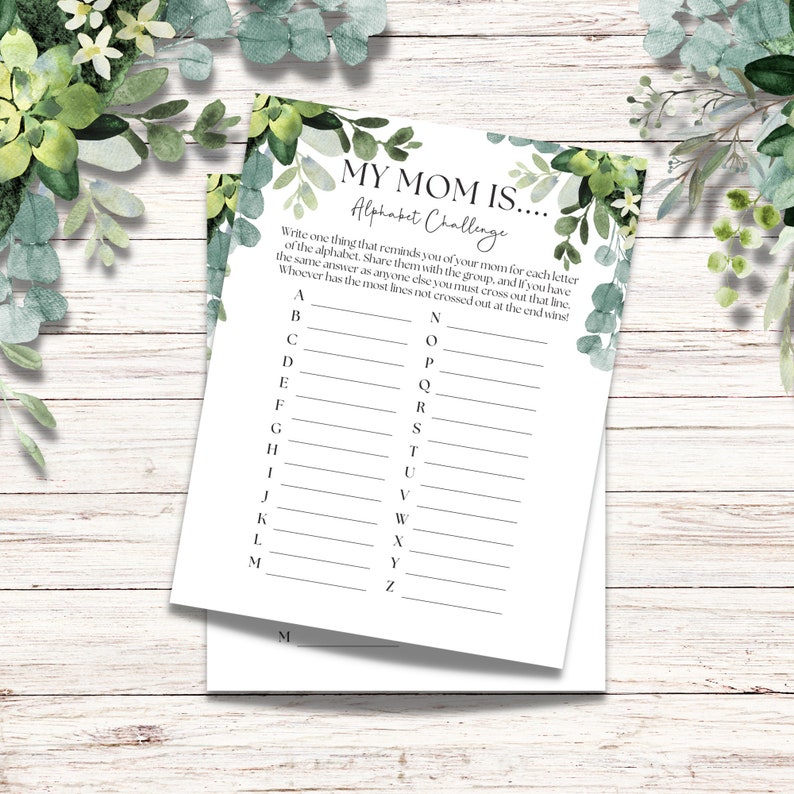 Mother's Day Game | Scattergories | Mother Day Family Games| Printable ...