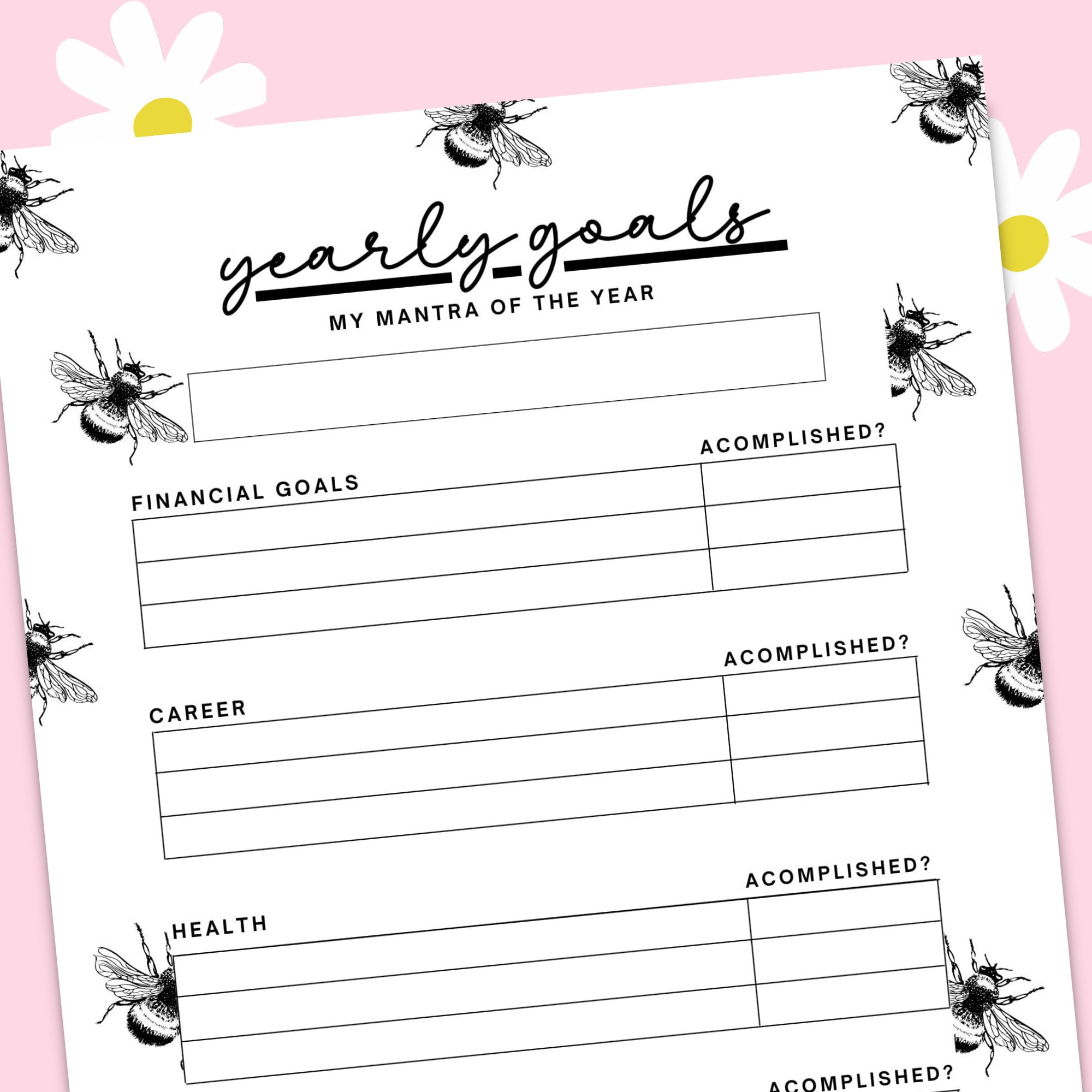 Top 4 Goals - Yearly Goals, Quarterly Goals, Monthly Goals, Weekly ...