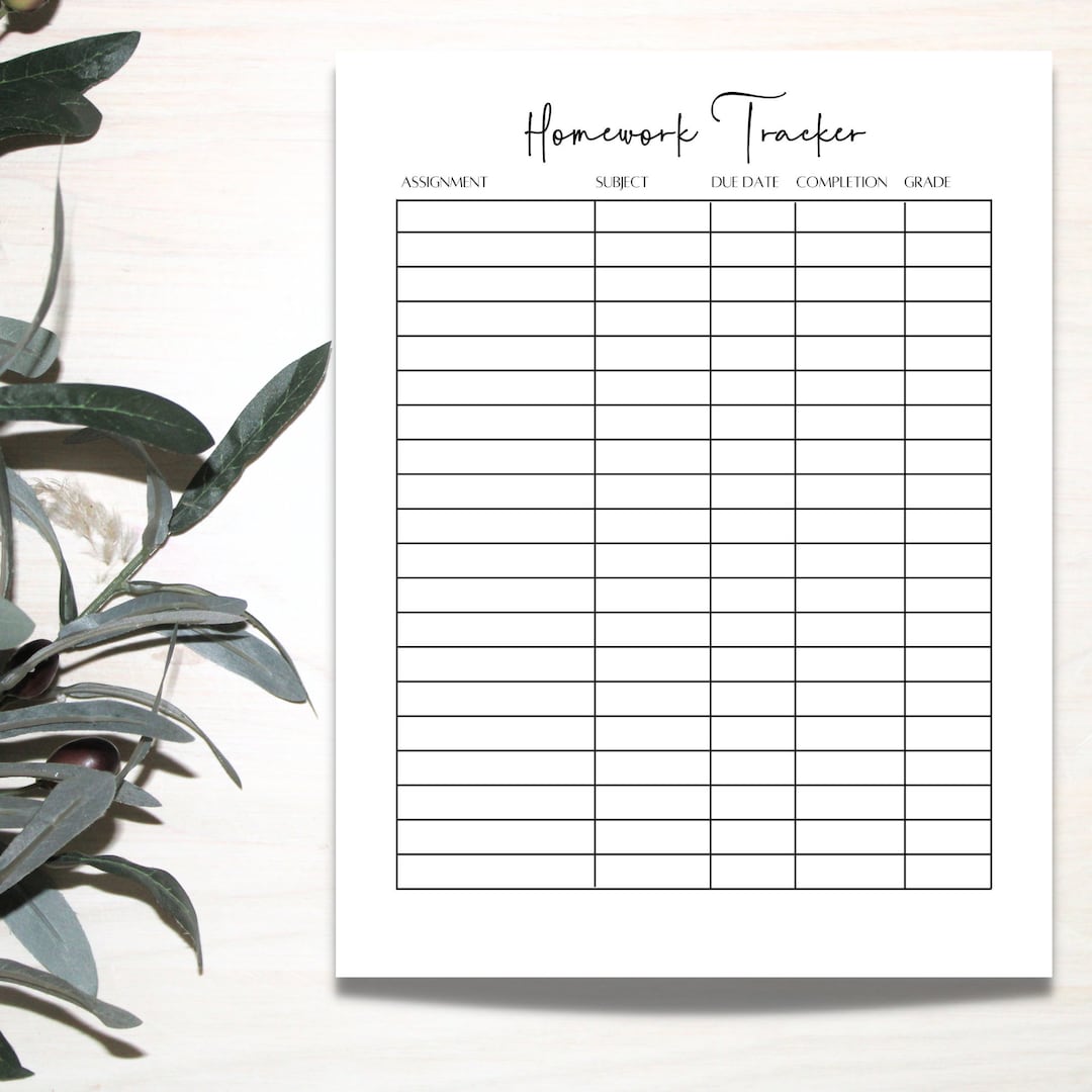 Printable Homework To-do-list , Fillable Homework Planner, Homework ...