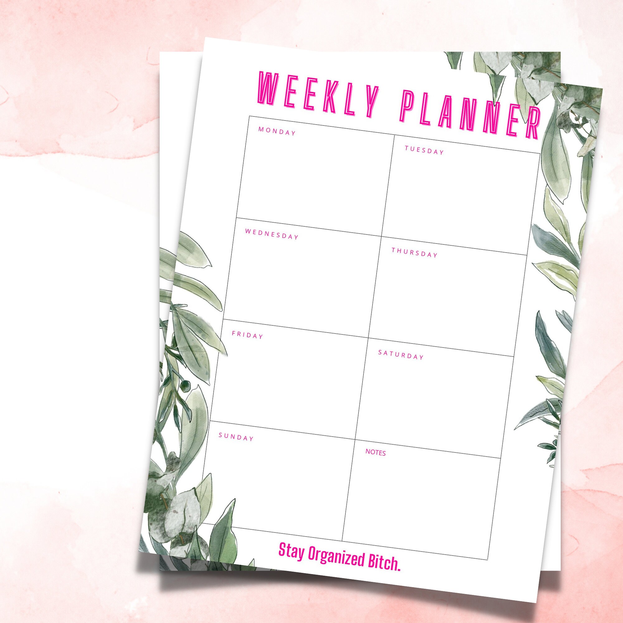 Weekly Organizer, Weekly Schedule, Weekly Planner Printable to Do List ...