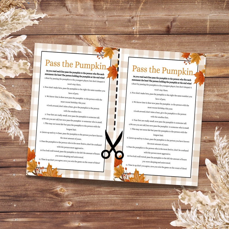 Pass the Pumpkin Game Halloween Printable, Left Right Game East ...