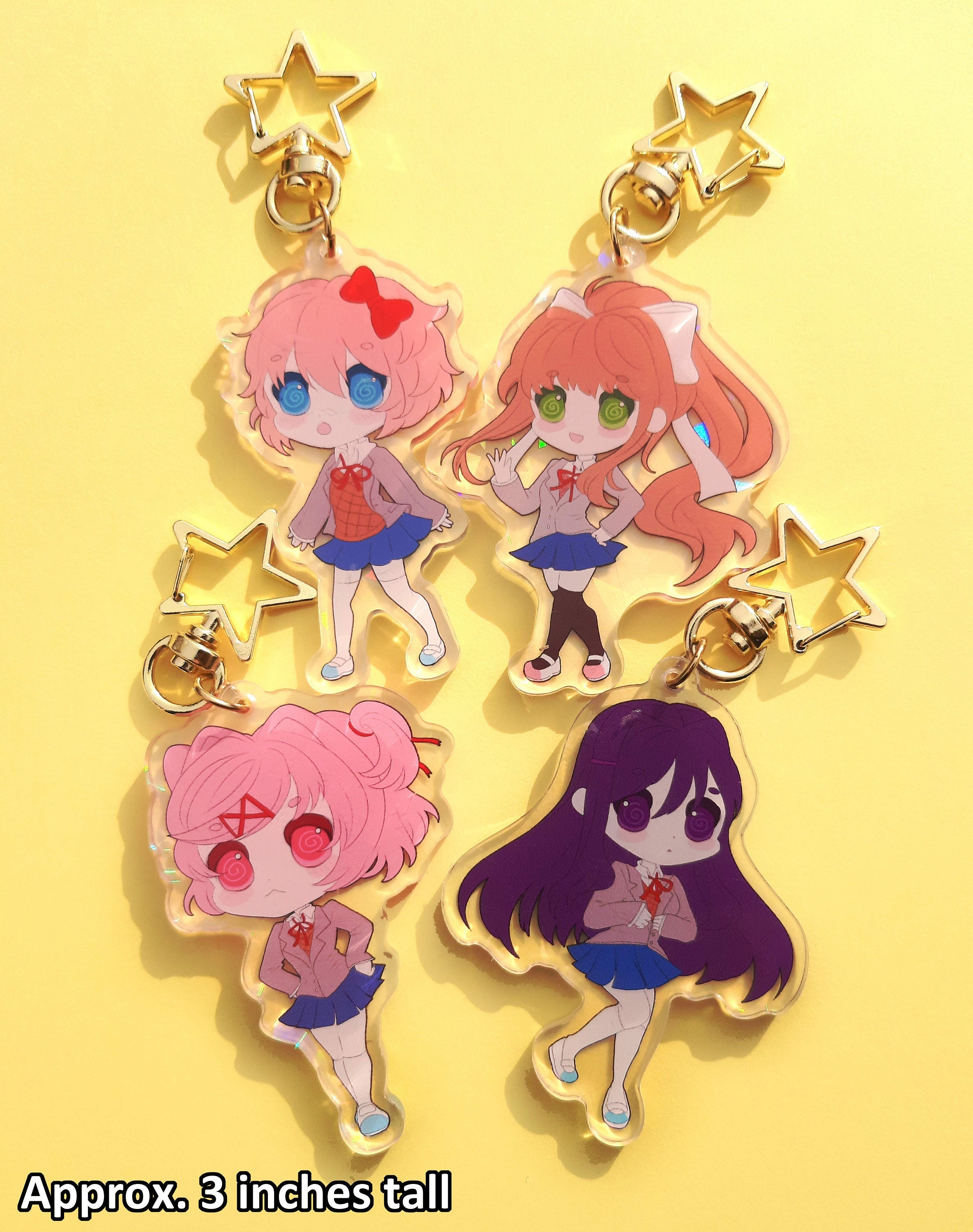 DDLC Holographic Acyrlic Keychains - Etsy