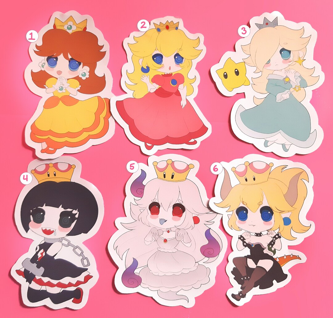 Mario Princess Stickers - Etsy