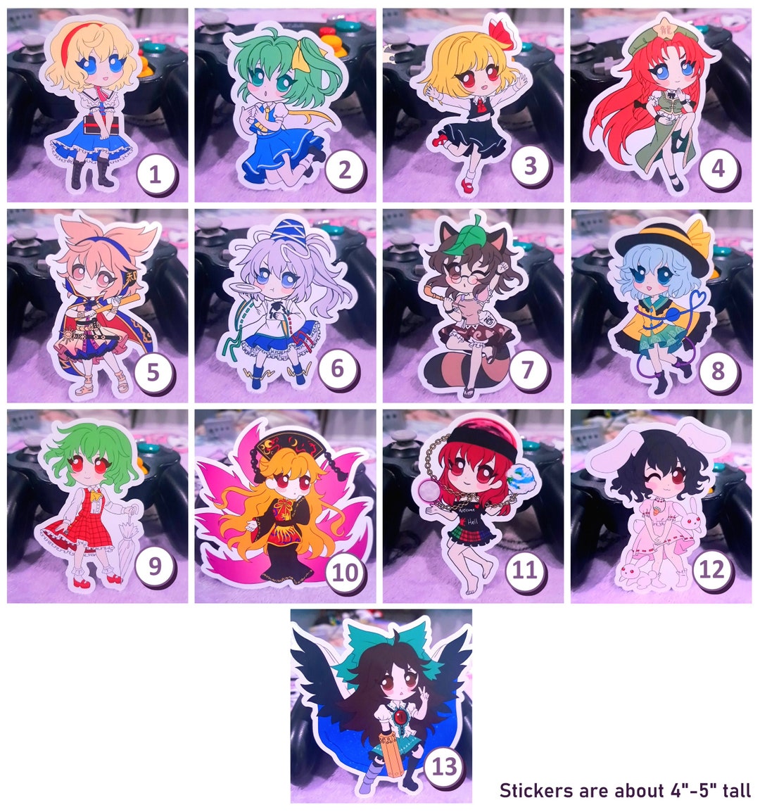 Touhou Project Stickers (set 3) - Etsy