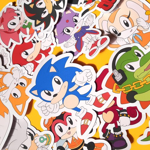 Sonic the Hedgehog Stickers classic Set 3 /sonic / SEGA / | Etsy