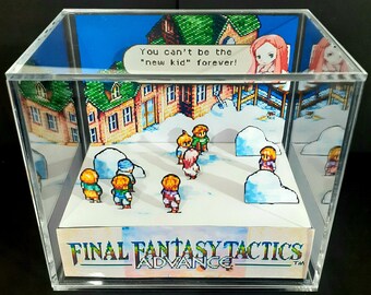 Final Fantasy VII Cube Diorama 3D Videogame Gift for Gamer | Etsy