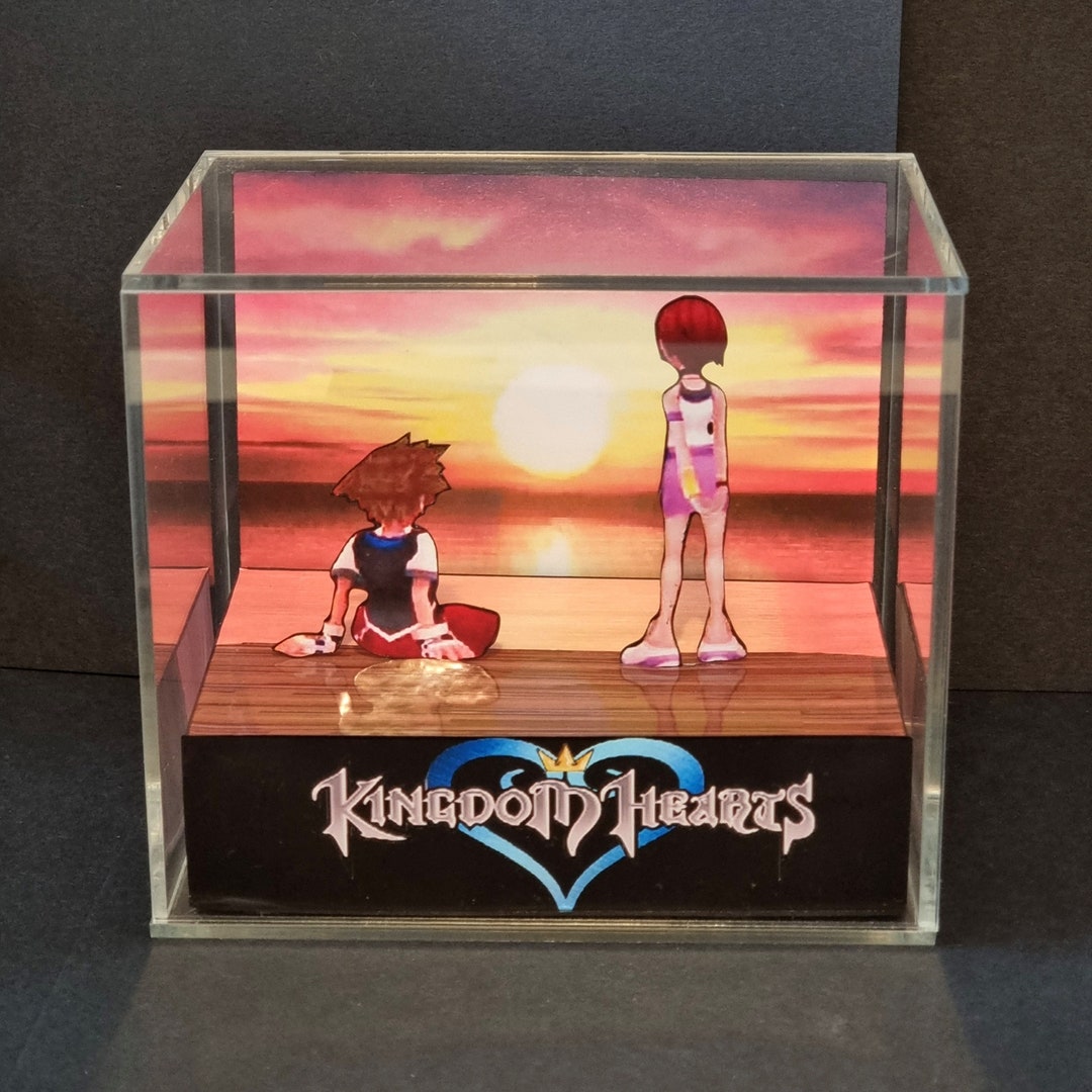 Kingdom Hearts Cube Diorama 3D Videogame Gift for Gamer Shadow Box ...