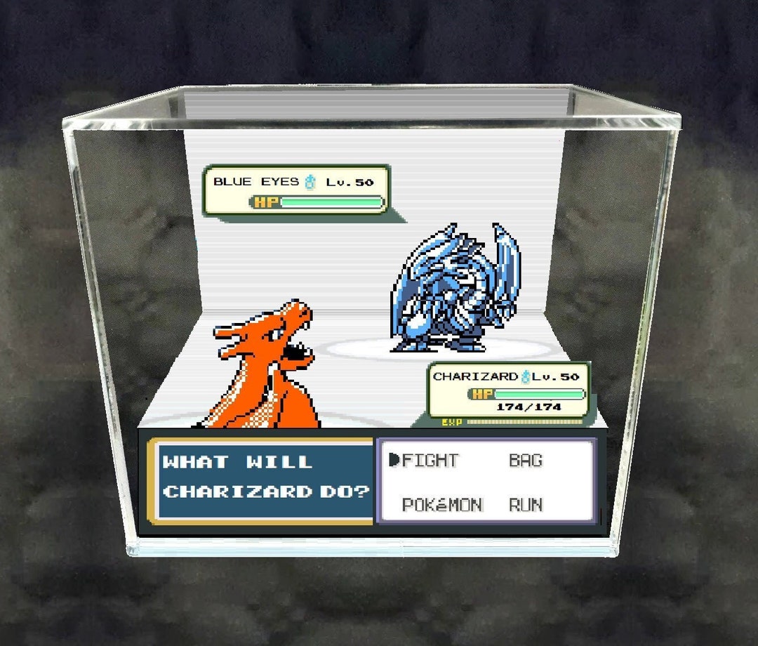 Pokemon Vs. Yugioh Cube Diorama - 3D Videogame - Gift for Gamer ...