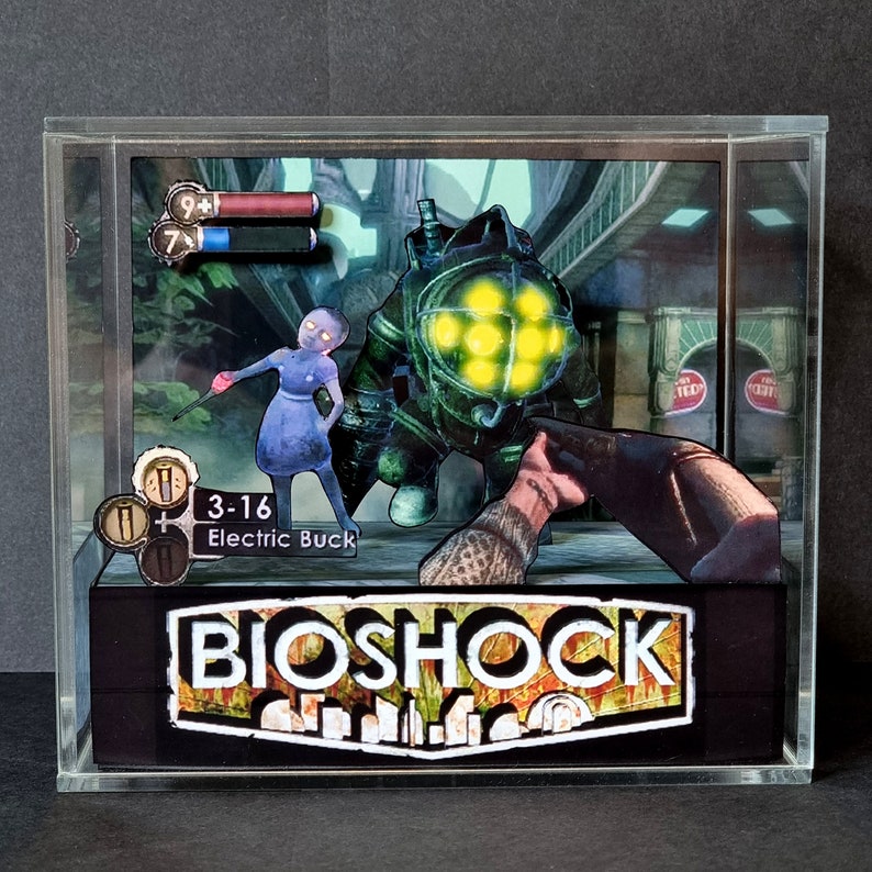 Bioshock Cube Diorama 3D Videogame Gift for Gamer Shadow - Etsy