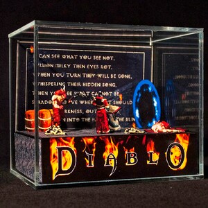 Diablo Cube Diorama - 3D Videogame - Gift for Gamer - Shadow Box ...
