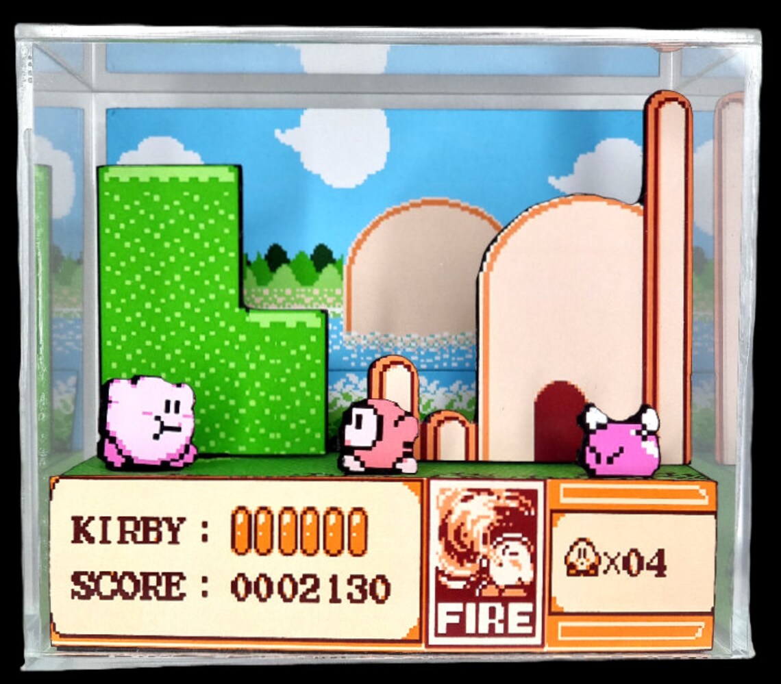 Kirby's Adventure Cube Diorama - Etsy