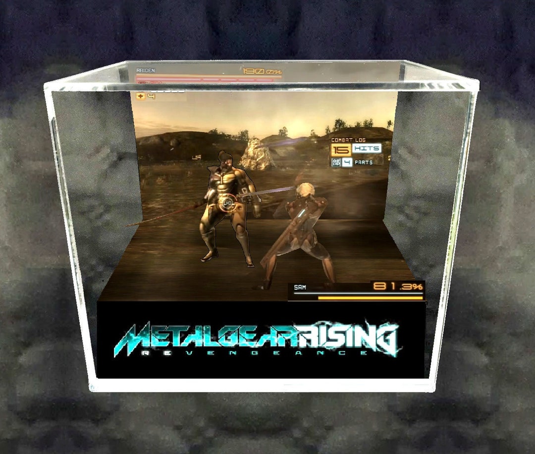 Metal Gear Revengeance Cube Diorama - 3D Videogame - Gift for Gamer ...