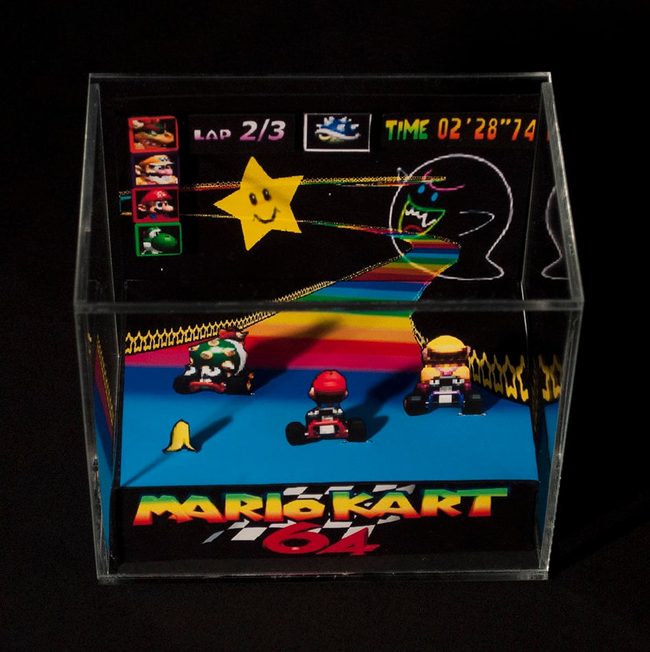 Mario Kart 64 Cube Diorama 3D Videogame Gift for Gamer | Etsy