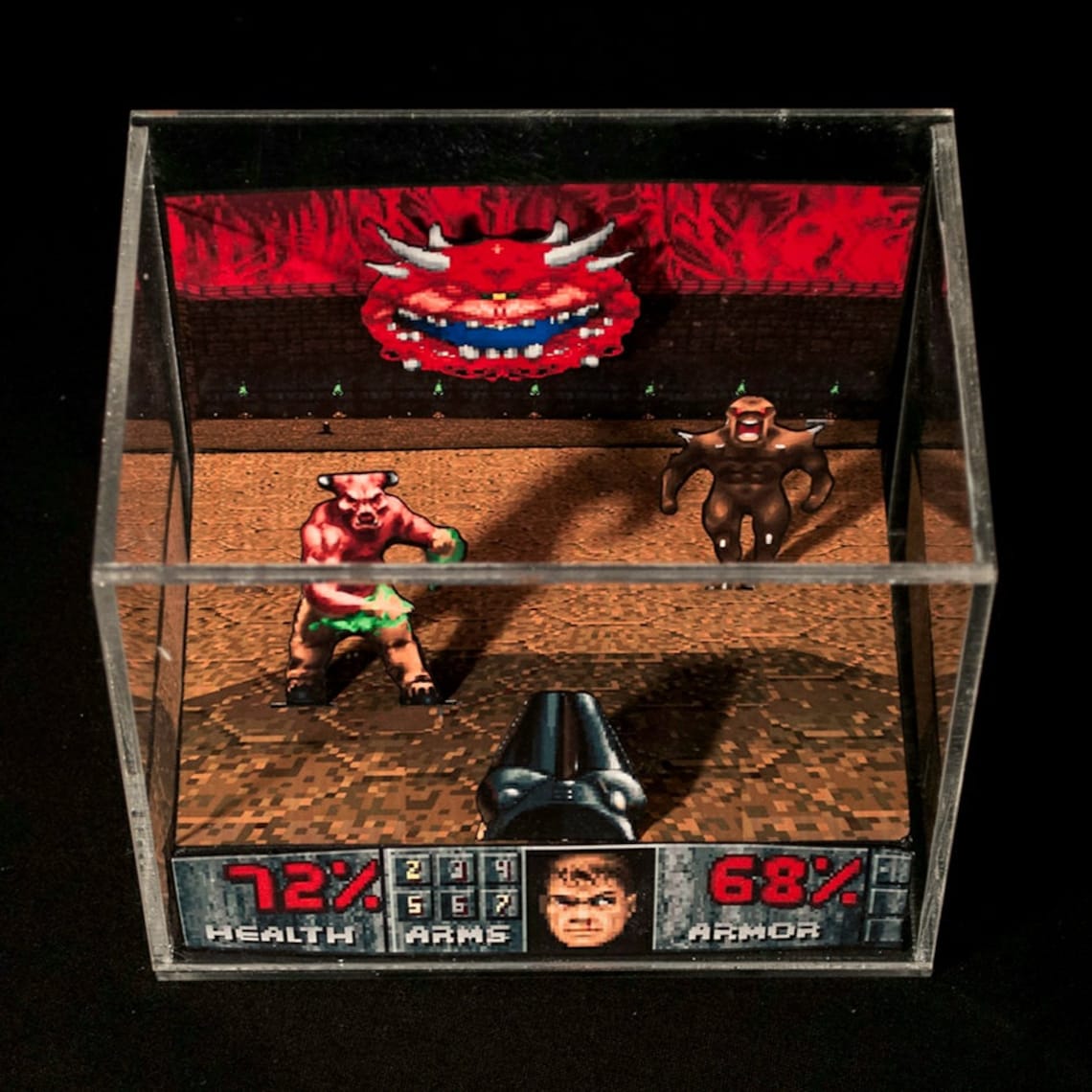 Doom Cube Diorama 3D Videogame Gift for Gamer Shadow Box | Etsy