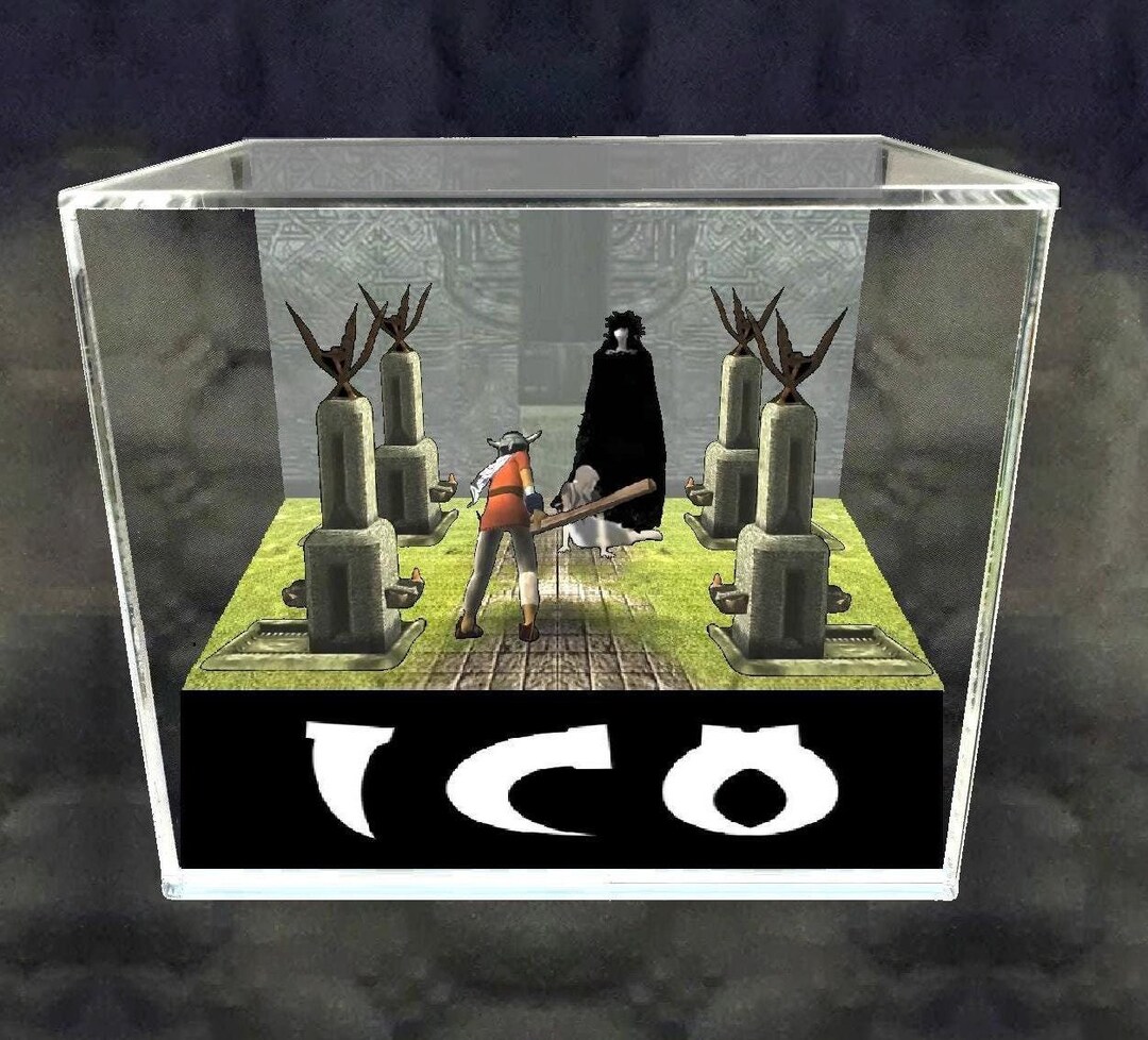 ICO Cube Diorama -3D Videogame - Gift for Gamer - Shadow Box ...