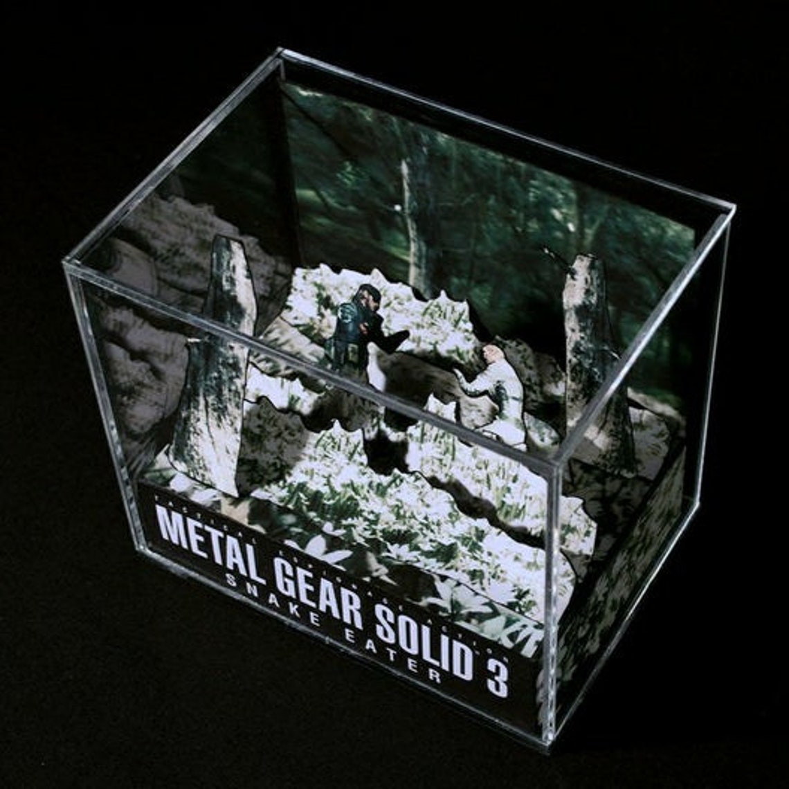 Metal Gear Solid 3 Cube Diorama - 3D Videogame - Gift for Gamer ...