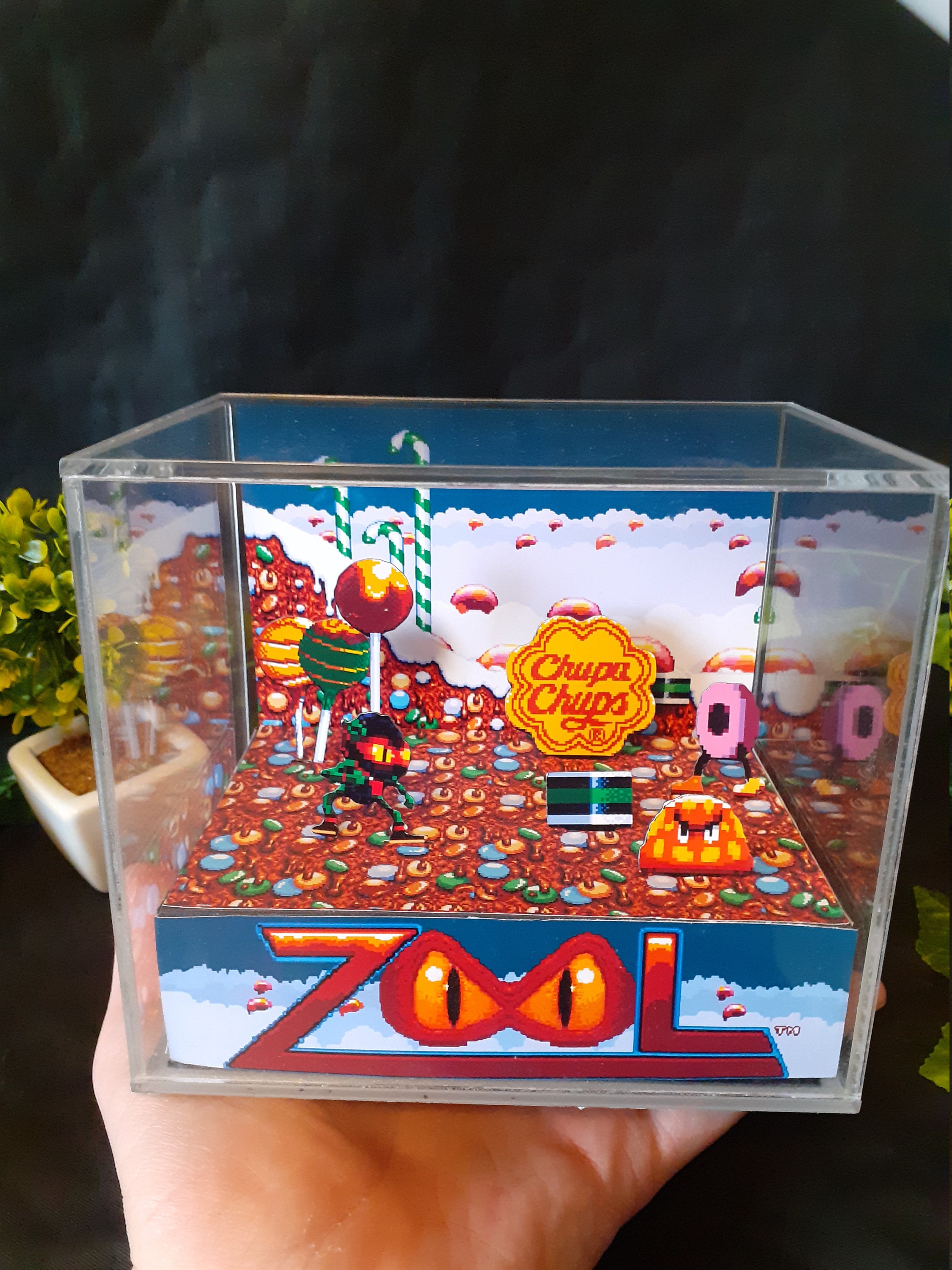 Zool Cube Diorama 3D Videogame Gift for Gamer Shadow Box | Etsy