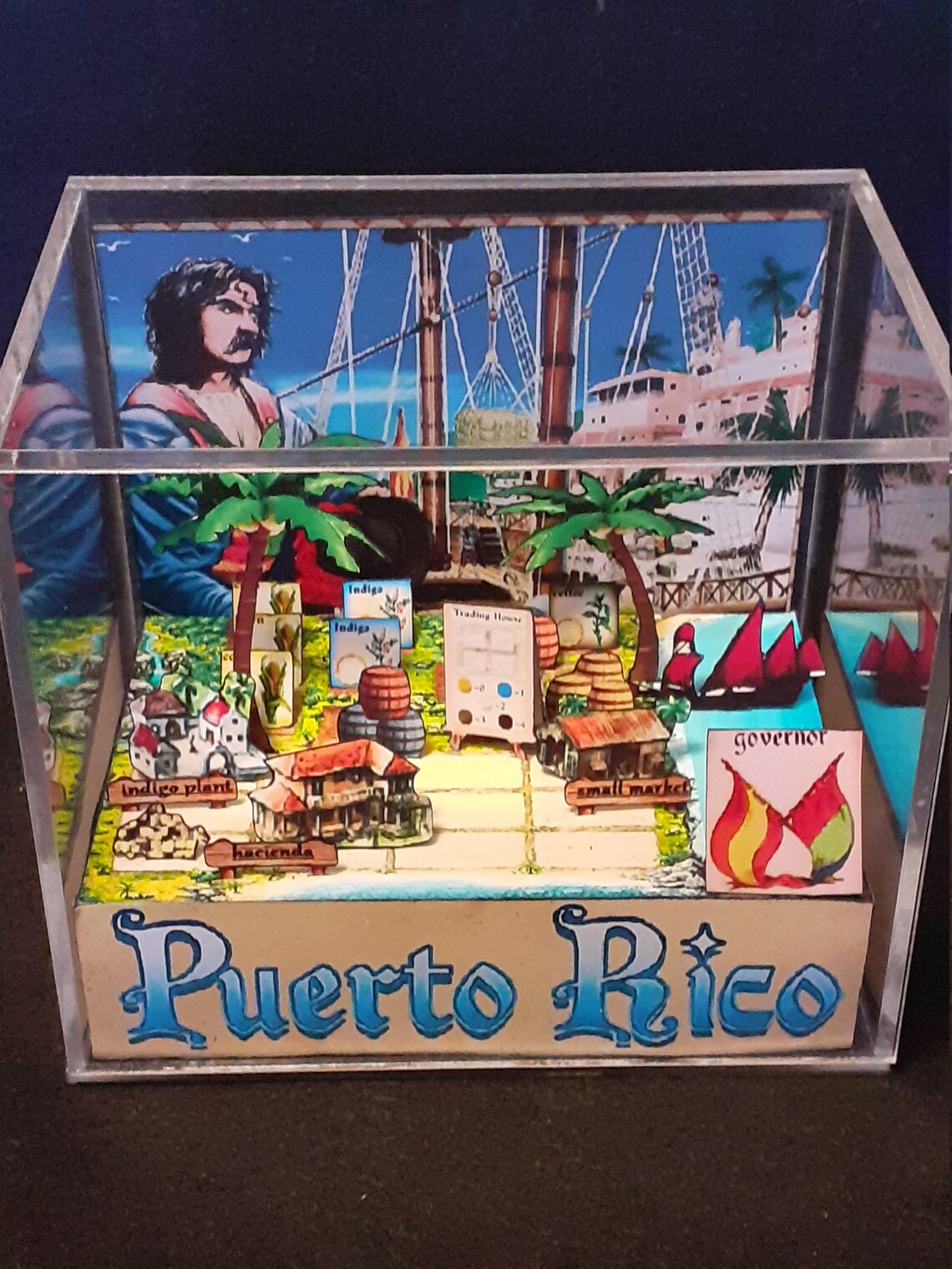 Puerto Rico Cube Diorama 3D Videogame Gift for Gamer | Etsy