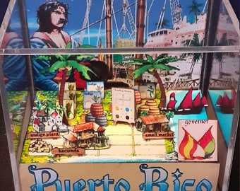 Puerto Rico Flag Shadow Box - Etsy