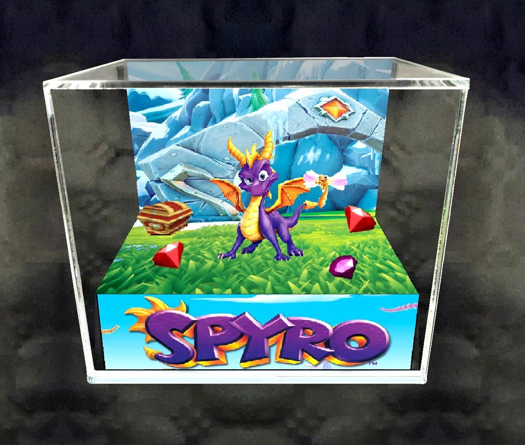 Spyro Trilogy Cube Diorama 3d Video Game Gift for Gamer Shadow Box - Etsy