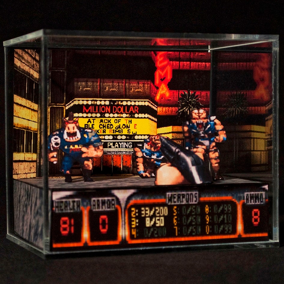 Duke Nukem 3D Cube Diorama 3D Videogame Gift for Gamer | Etsy Australia