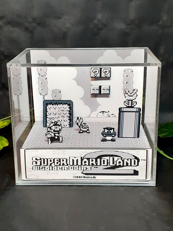 Super Mario Land 2 Cube Diorama 3D Videogame Gift for | Etsy