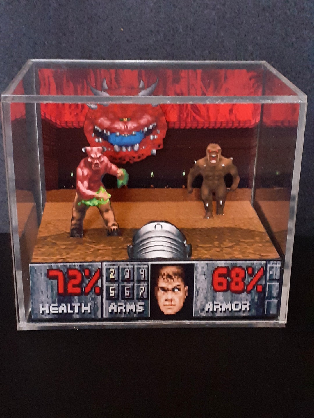 Doom Cube Diorama - 3D Videogame - Gift for Gamer - Shadow Box ...