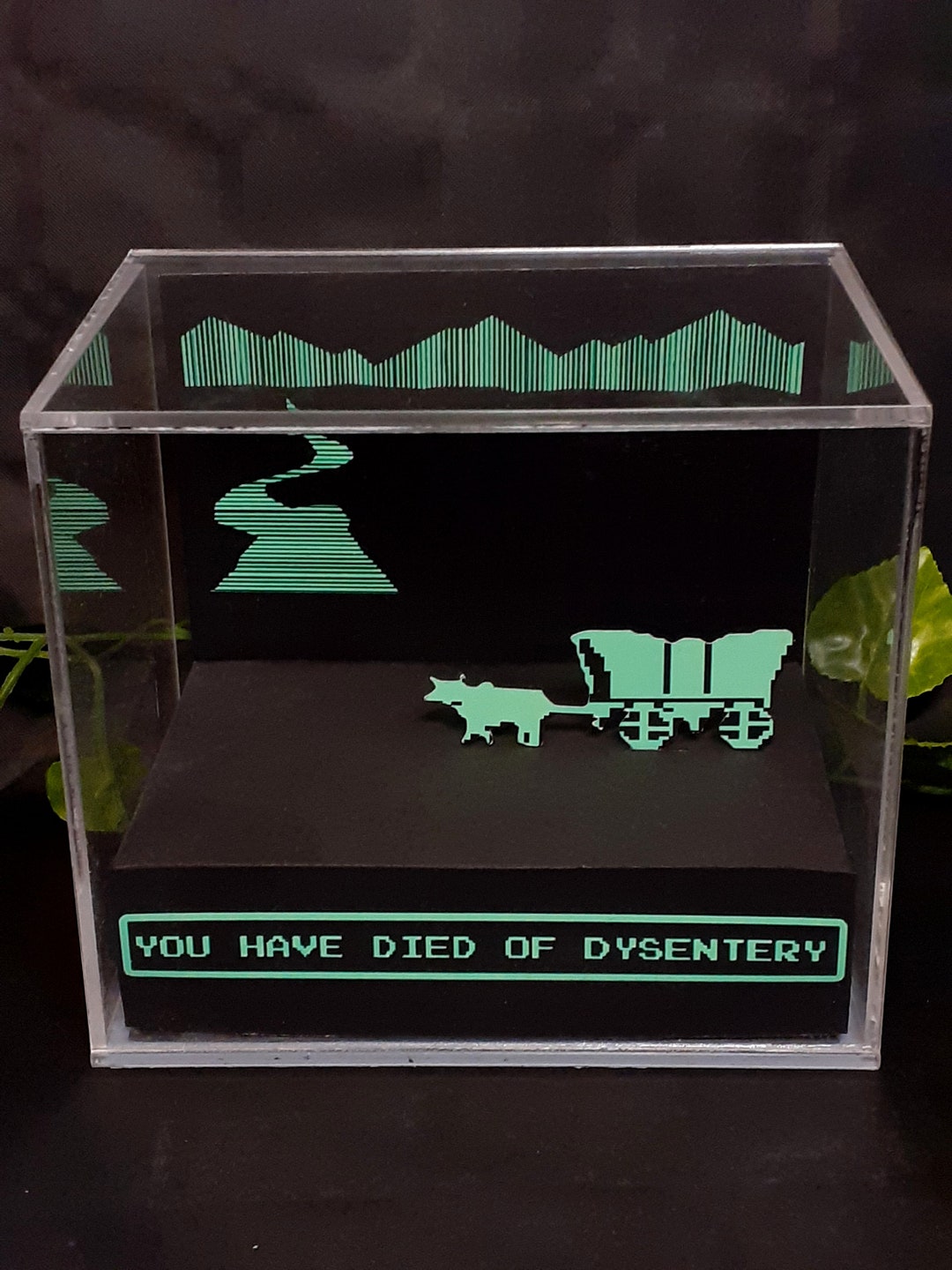 The Oregon Trail Cube Diorama - 3D Videogame - Gift for Gamer - Shadow ...