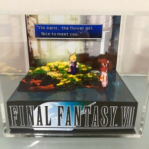 Final Fantasy VII Cube Diorama -3D Videogame - Gift for Gamer - Shadow ...