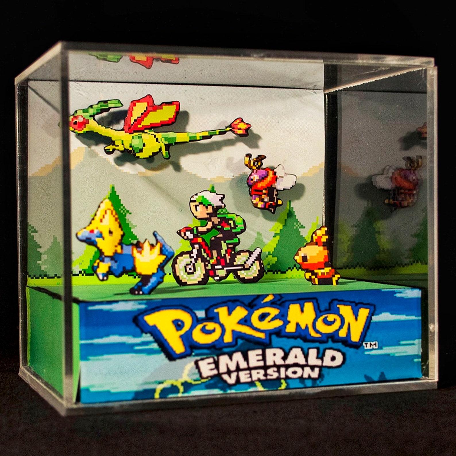 Pokemon Emerald Cube Diorama 3d Video Game Gift for Gamer - Etsy