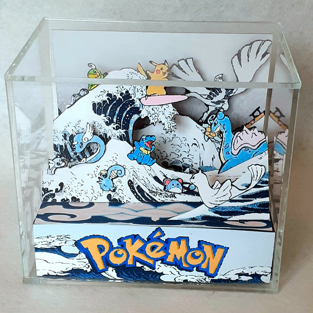 Pokemon: Great Wave Cube Diorama - 3D Videogame - Gift for Gamer ...